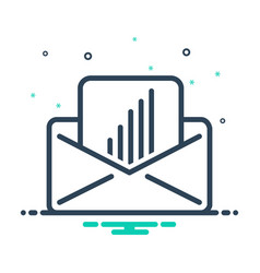 Open email flat icon symbol Royalty Free Vector Image