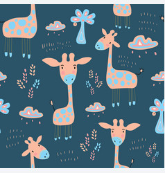 Childish seamless pattern hand drawn space Vector Image