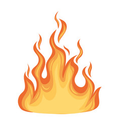 Red flame symbol fire Royalty Free Vector Image