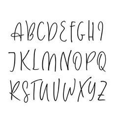 Ballpen lettering alphabet Royalty Free Vector Image