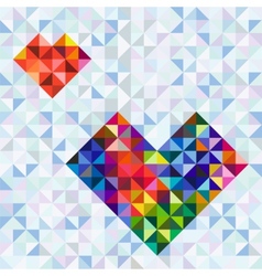 Triangle heart Royalty Free Vector Image - VectorStock