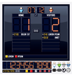 Creative digital scoreboard Royalty Free Vector Image