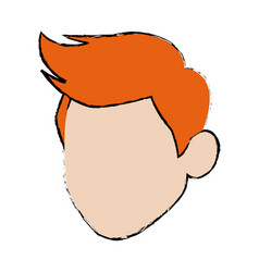 Cartoon head man profile avatar Royalty Free Vector Image
