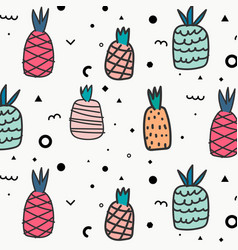Childish seamless pattern with hand drawn space Vector Image