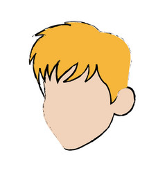 Cartoon head man profile avatar Royalty Free Vector Image