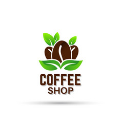 Modern coffee shop logo design Royalty Free Vector Image