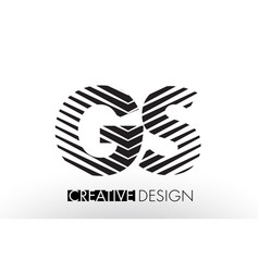 Gs g s brushed letter logo design with creative Vector Image