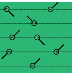 Abstract mystic binary code digits blue lines Vector Image