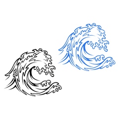 Sea and ocean waves Royalty Free Vector Image - VectorStock