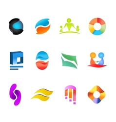 Logo numbers 1 2 3 4 5 6 7 8 9 company design Vector Image