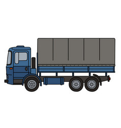 Blue lorry truck Royalty Free Vector Image - VectorStock