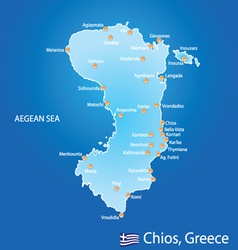 Island of lefkada in greece map Royalty Free Vector Image