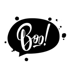 Boo hand drawn lettering Royalty Free Vector Image