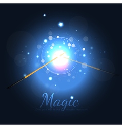 Golden magic wand Royalty Free Vector Image - VectorStock