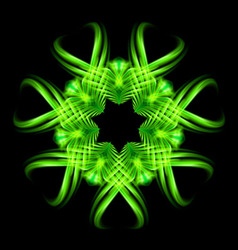 Realistic green fire flames poster abstract Vector Image