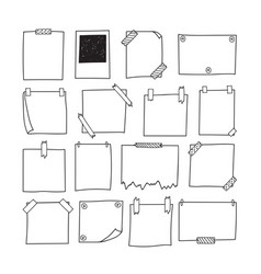Free hand drawn rectangle frames set doodle Vector Image