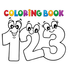 Cartoon numbers theme image 2 Royalty Free Vector Image