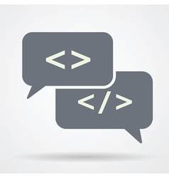 Round icon program code structure html Royalty Free Vector