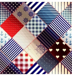 Textile patchwork square Royalty Free Vector Image