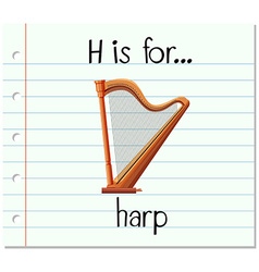 Flashcard letter m is for music Royalty Free Vector Image