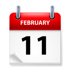 February 14 calendar daily icon Royalty Free Vector Image