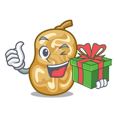 Angry raisins in the a character box Royalty Free Vector