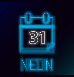 Date and time schedule concept icon in neon line Vector Image