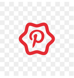 Pinterest social media icon design template Vector Image