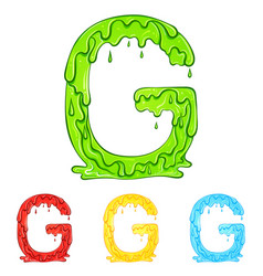 Letter t with flow drops colors Royalty Free Vector Image