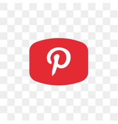 Pinterest social media icon design template Vector Image