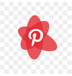 Pinterest social media icon design template Vector Image