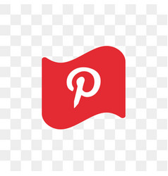 Pinterest social media icon design template Vector Image
