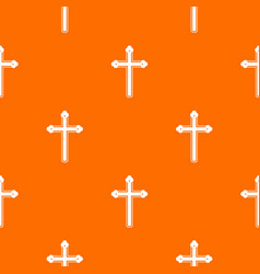 Gold cross geometric seamless pattern Royalty Free Vector