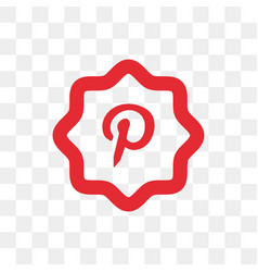 Pinterest social media icon design template Vector Image