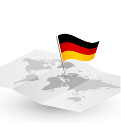 Red geometric world map Royalty Free Vector Image