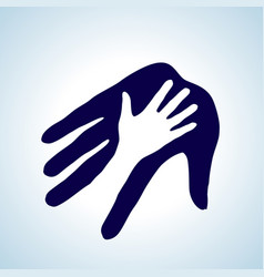 Helping hands Royalty Free Vector Image - VectorStock