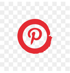 Pinterest social media icon design template Vector Image