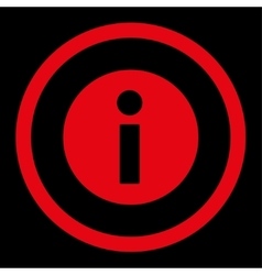 Warning flat red color icon Royalty Free Vector Image