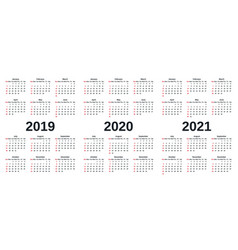 2020 calendar year template planner Royalty Free Vector