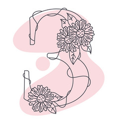 Number three Royalty Free Vector Image - VectorStock