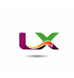 Abstract letter ex logo design template Royalty Free Vector