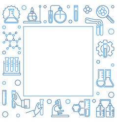 Chemistry square background with chemical Vector Image