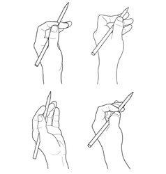 Writing hand outline Royalty Free Vector Image