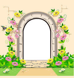 Pink door for a princess Royalty Free Vector Image