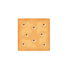 Cute smiling cracker chips different shapes Vector Image