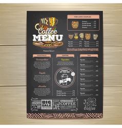 Coffee shop menu design template Royalty Free Vector Image