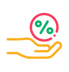 Hand with spiral symbol Royalty Free Vector Image