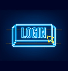 Neon open frame arrow Royalty Free Vector Image