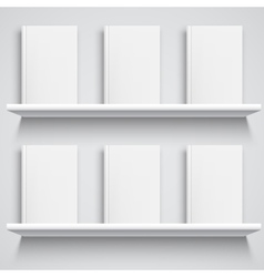 Empty rack with shelves or bookshelf Royalty Free Vector