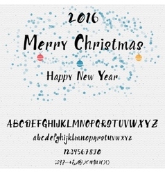 Christmas snowy alphabet font with snow Royalty Free Vector